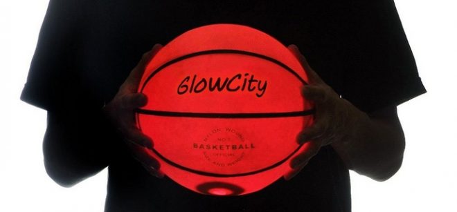 GlowCity Glowing in The Dark LED Basketball - Game Basketballs
